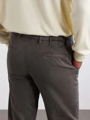 Kiton Straight-leg Lyocell-blend Trousers
