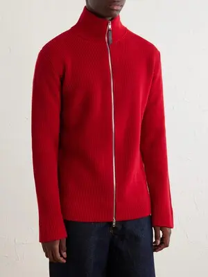 MAISON MARGIELA Ribbed Zip-up Cardigan