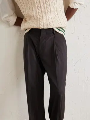 Nn07 Straight-leg Pleated Woven Trousers