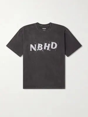NEIGHBORHOOD Logo-printed Cotton-jersey T-shirt - Gray