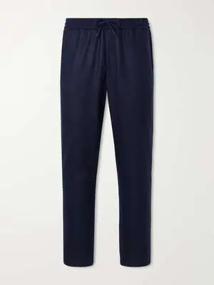 Sease Mindset Straight-leg Stretch Virgin Wool Flannel Trousers - Navy