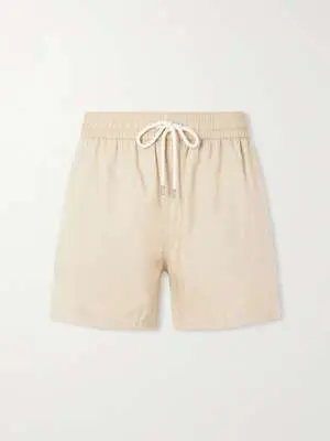 Frescobol Carioca Rio Straight-leg Linen Blend Swim Short - Beige