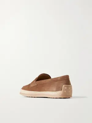 TOD'S Suede Espadrille Loafers