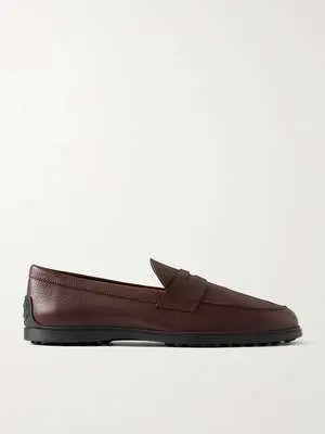 TOD'S Full-grain Leather Penny Loafers - Brown
