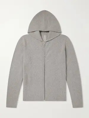 Rick Owens Cashmere-blend Felt Zip-up Hoodie