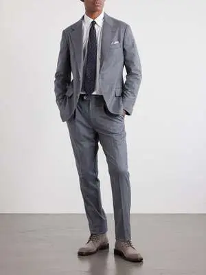 Brunello Cucinelli Straight-leg Pleated Wool Trousers