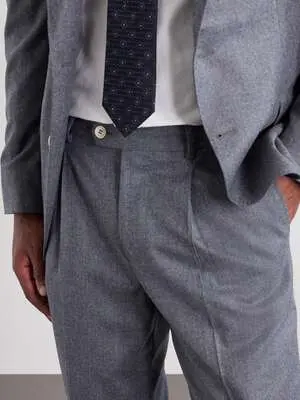 Brunello Cucinelli Straight-leg Pleated Wool Trousers