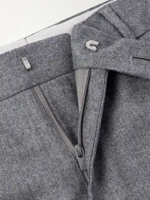 Brunello Cucinelli Straight-leg Wool Flannel Trousers