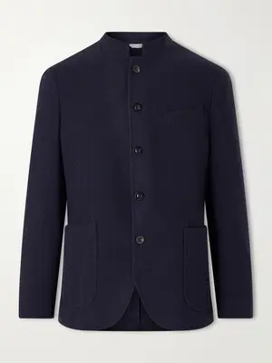 Boglioli Wool-blend Twill Jacket - Blue