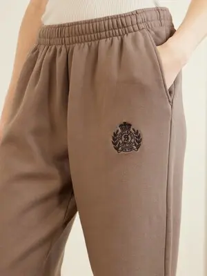Sporty & Rich Cotton-jersey Wide-leg Sweatpants - Neutrals
