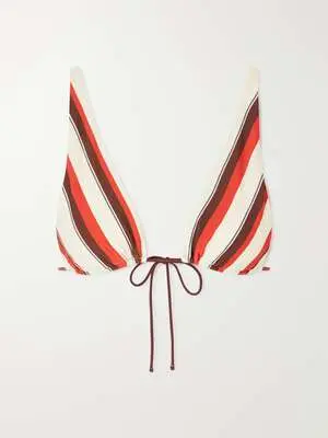 SIR. Alva Ruched Bikini Top - Red