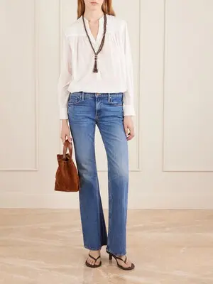 MOTHER The Jinx Heel Low-rise Flared Jeans - Mid Denim