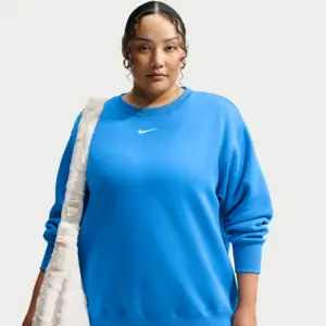 Nike Phoenix Fleece Oversized Crew-neck Sweatshirt - Blue