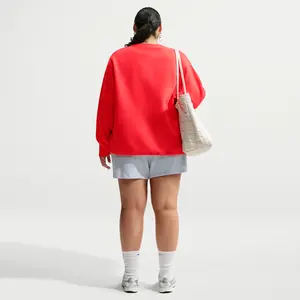 Nike Phoenix Fleece Oversized Crew-neck Sweatshirt - Red