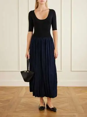 Maria Mcmanus Ribbed Woven Maxi Dress