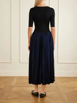 Maria Mcmanus Ribbed Woven Midi Dress
