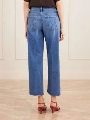 MOTHER The Mid Rise Maven Flood Wide-leg Jeans - Mid Denim