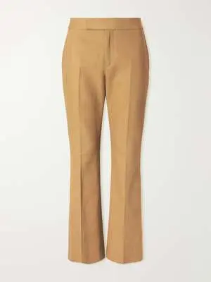 Maria Mcmanus Cotton-blend Straight-leg High-waist Pants - Camel