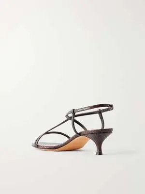 Le Monde Beryl Rio 35 Snake-effect Leather Sandals