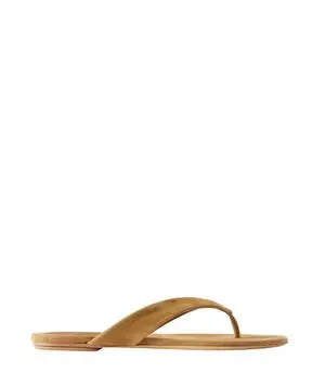 Le Monde Beryl Suede Thong Flip Flops - Brown