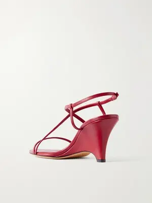 Le Monde Beryl Rio" 70mm Leather Wedge Sandals