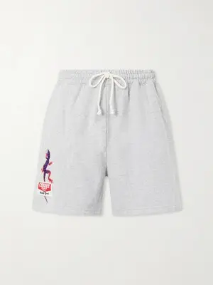 CHERRY LOS ANGELES Logo Embroidered Cotton Shorts