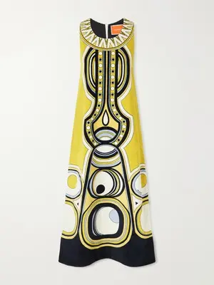 La DoubleJ Totem Cotton Midi Dress - Yellow