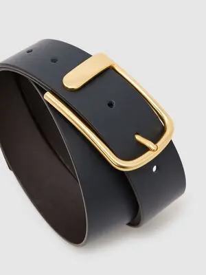 REISS Iyla Leather Half-keeper Belt