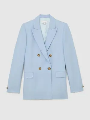 REISS Magda Double-breasted Peak-lapel Suit Jacket