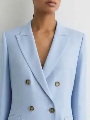 REISS Magda Double-breasted Peak-lapel Suit Jacket