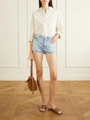Dolce & Gabbana Cotton Denim Micro Shorts