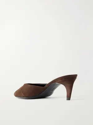 JUDE Cave 65 Suede Peep-toe Mules