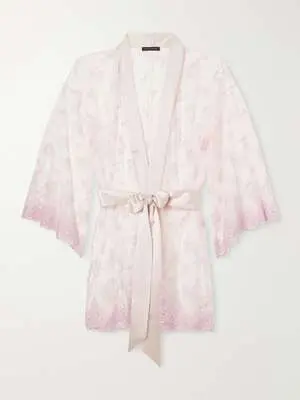Kiki De Montparnasse Juliette Laced Silk Robe