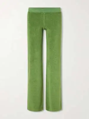 Eterne Cotton-blend Wide-leg Pants - Green
