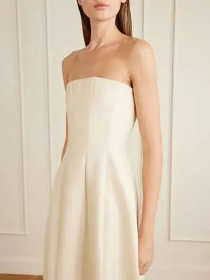 Khaite Stela Wool And Silk-blend Midi Dress