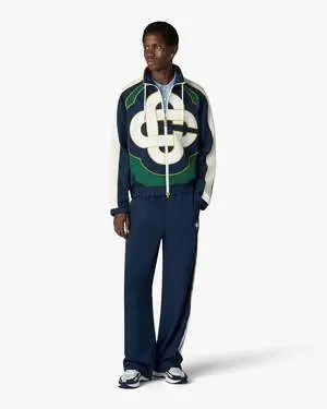 Casablanca Green & Navy Check Applique Windbreaker Jacket
