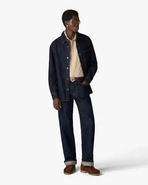 Casablanca Indigo Raw Denim Straight Leg Jeans