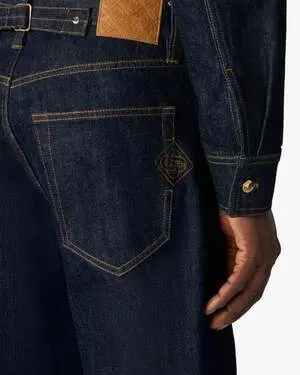 Casablanca Indigo Raw Denim Straight Leg Jeans