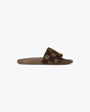 Casablanca Monogram Pool Slides