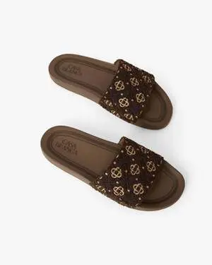 Casablanca Monogram Pool Slides