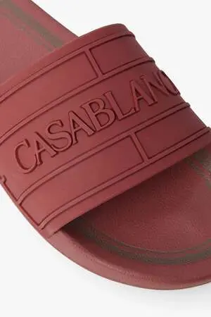 Casablanca Burgundy Logo Pool Slides