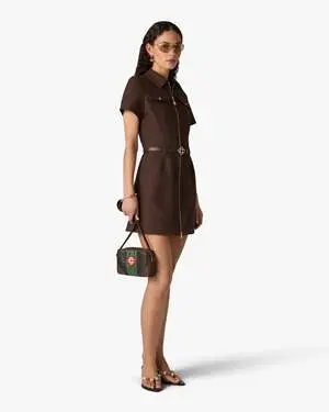 Casablanca Monogram Canvas Midi Dress - Dark Brown