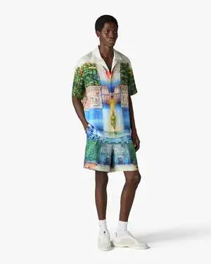 Casablanca Multicolour Trompe L'oeil Silk Shorts