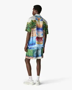 Casablanca Multicolour Trompe L'oeil Silk Shorts