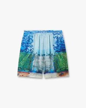 Casablanca Multicolour Trompe L'oeil Silk Shorts