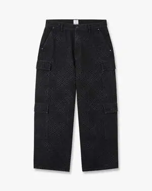 Casablanca Monogram Cargo Denim Jeans - Black