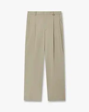 Casablanca Pleated Straight Leg Trousers - Light Brown