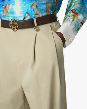 Casablanca Pleated Straight Leg Trousers