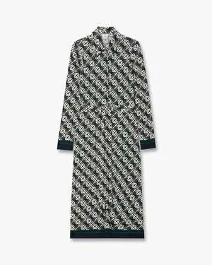 Casablanca Monogram Check Jersey Midi Dress