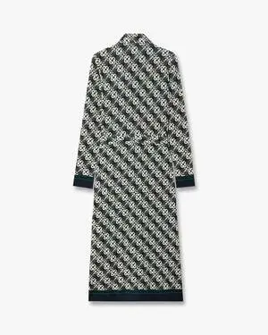Casablanca Monogram Check Jersey Midi Dress